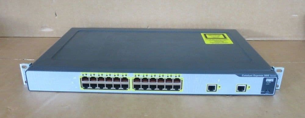 Cisco WS-CE500-24TT Catalyst Express 24 port Rackmount Network Ethernet ...