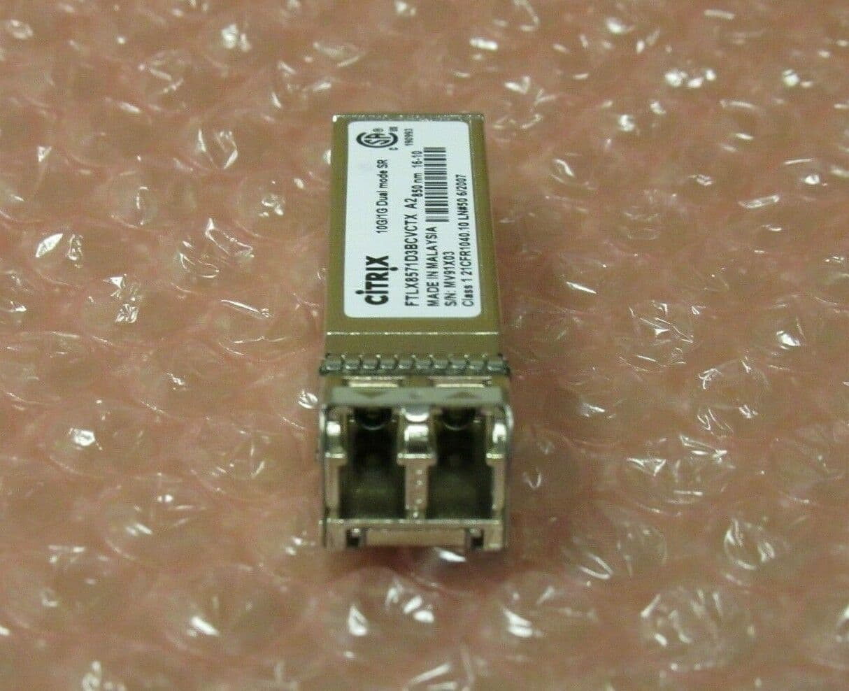 Citrix FTLX8571D3BCVCTX 10G/1G Dual mode SR 850nm Optical Transceiver ...
