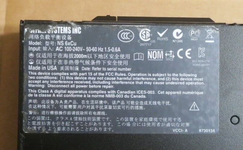 Citrix Netscaler MPX-5550 Load Balancing Device 6x 1GbE Ports License