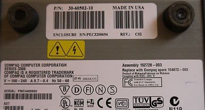 Compaq 154872-003 40/80GB DLT 3306 Ext LVD 154872003