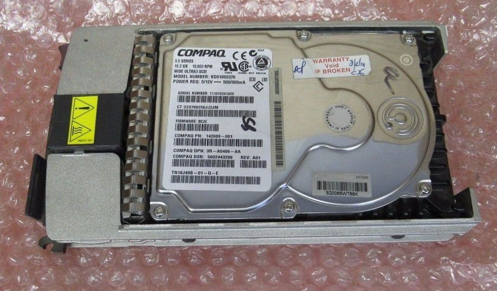 Compaq 18 2GB Wide ULTRA3 SCSI 10K RPM 152190-001 Hot Plug Hard Drive ...