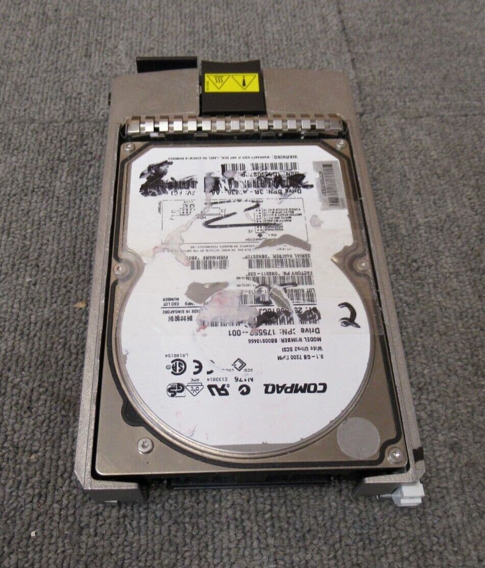 Compaq BB00913466 175552-001 9GB 7200RPM SCSI U2 Hot Swap 3 5" Internal HDD