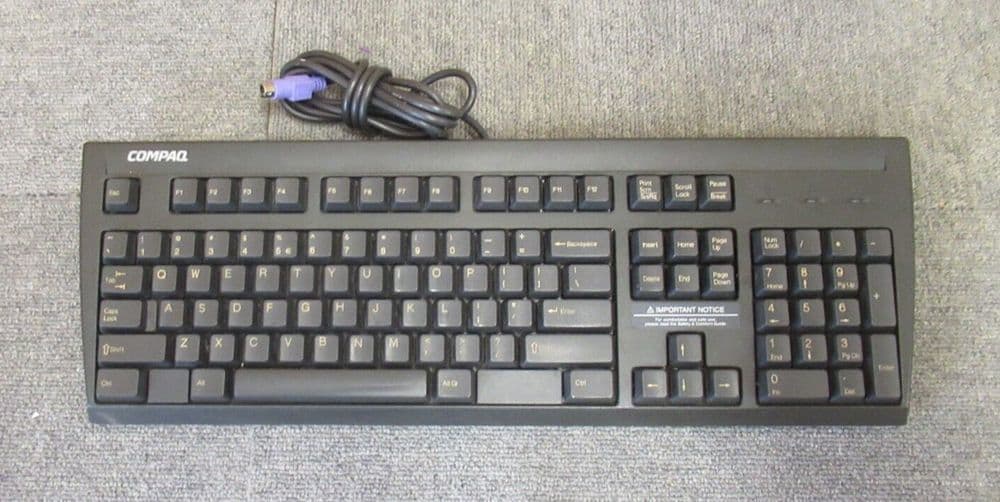 Compaq KB-9965 296433-B38 244000-B31 PS/2 Wired Black UK QWERTY ...