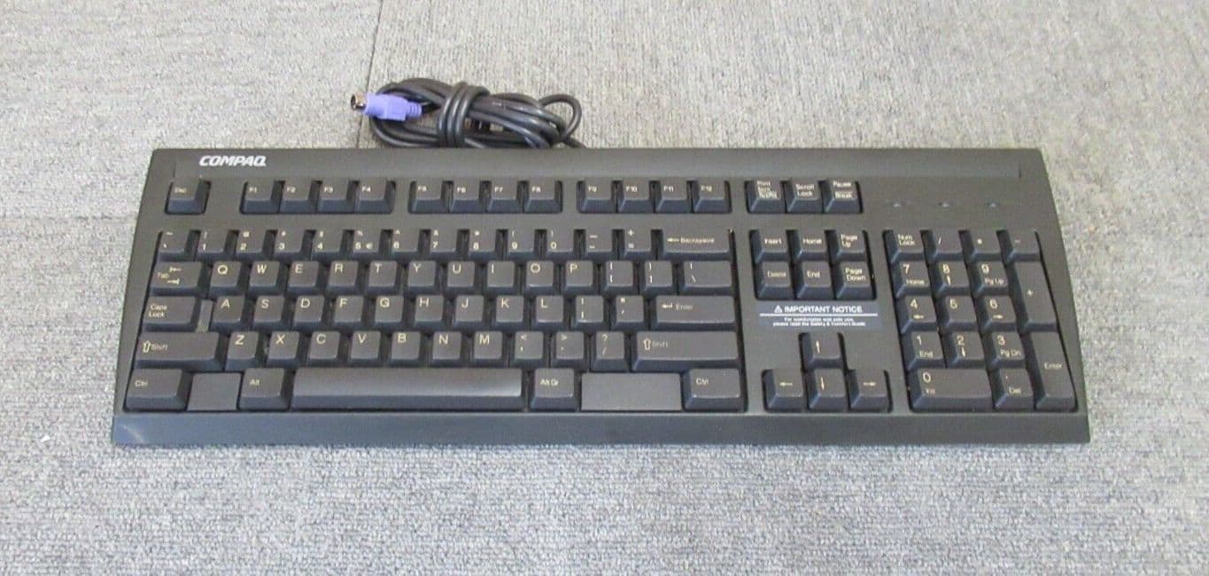 Compaq KB-9965 296433-B38 244000-B31 PS/2 Wired Black UK QWERTY ...