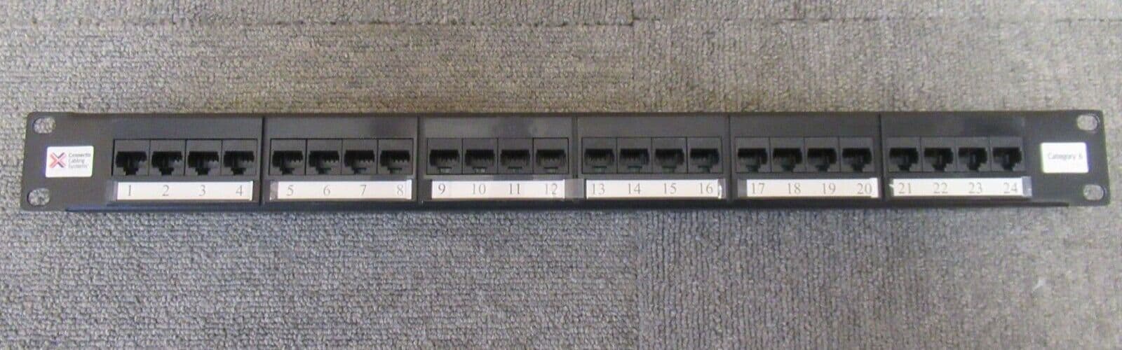Connectix 009-001-009-07 24 port Cat6 1U 19" Ethernet RJ45 Patch Panel ...