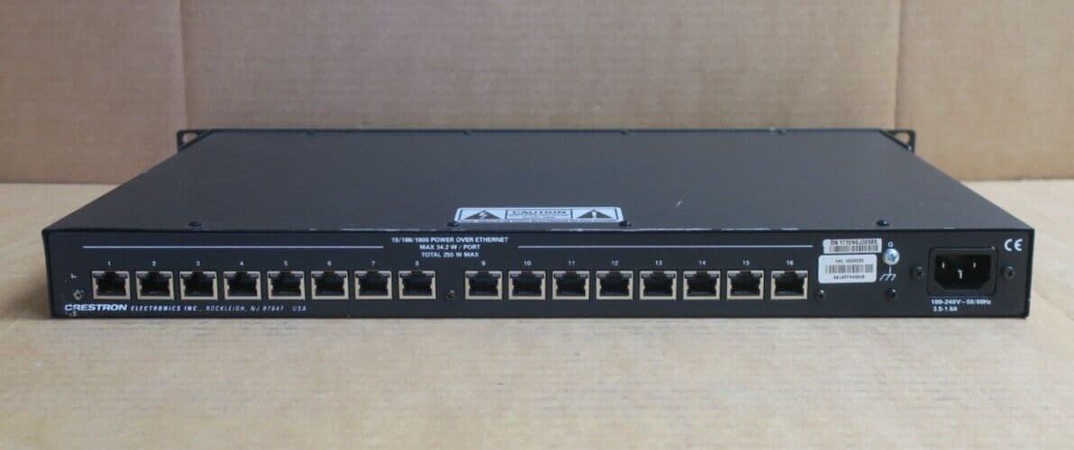 Crestron CEN-SWPOE-16 16x Gigabit Ethernet RJ45 Port Managed PoE Switch 6505820