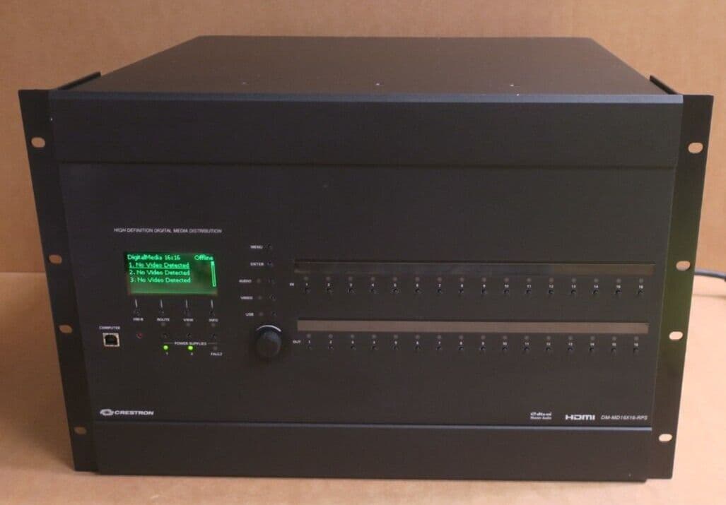 Crestron High Definition DigitalMedia Switcher w/ RPS DM-MD16X16-RPS ...
