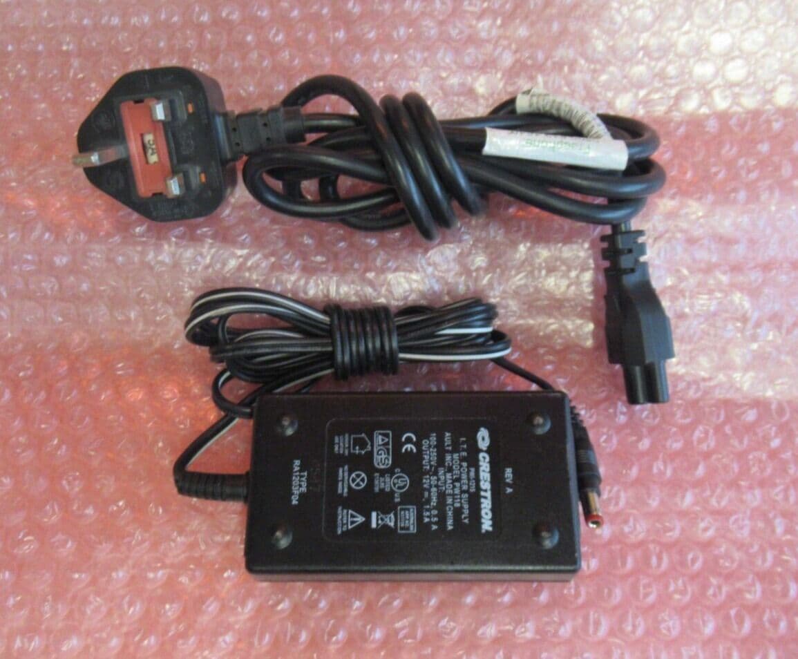 Crestron PWI-1215 PW118 Barcode Scanner AC Power Adapter 18W 12V 1 5A