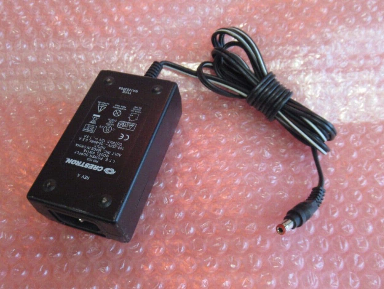 Crestron PWI-1215 PW118 Barcode Scanner AC Power Adapter 18W 12V 1 5A
