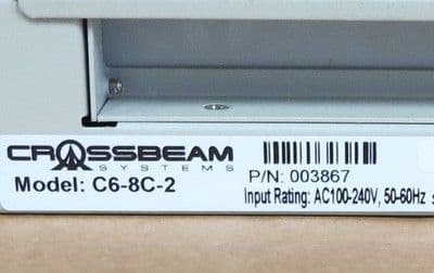 Crossbeam C6 Security Network Switch C6-8C-2 Rackmounted Security Appliance