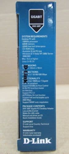 D-Link - DGE-528T Low Profile Network Gigabit Desktop PCI Adapter New ...