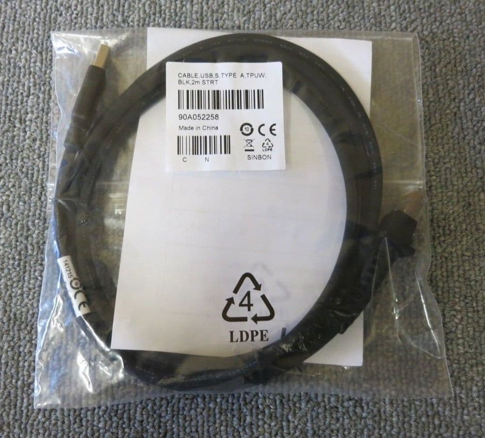 Datalogic 90A052258 New Sealed USB Type A Data Tranfer Cable Black 2M