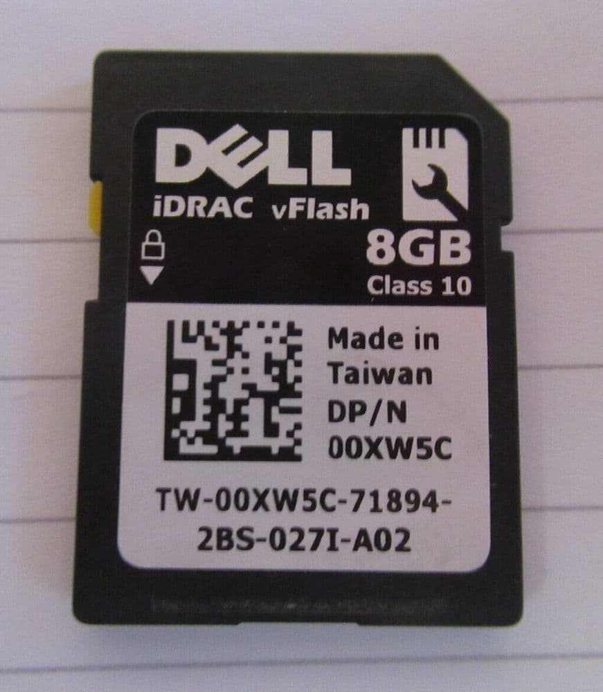 Dell 0XW5C 00XW5C PowerEdge R-series Class 10 iDRAC vFlash 8GB SD Card