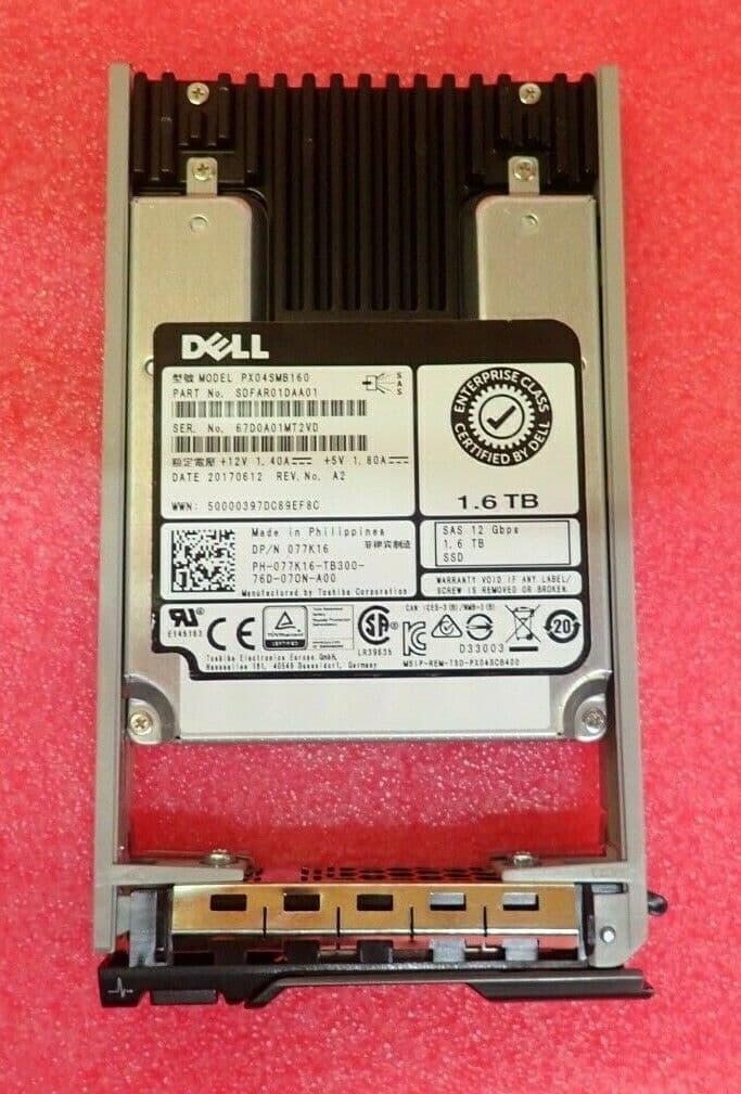 Dell 1 6TB 12Gb/s SAS 2 5" Mixed Use SSD 77K16 PX04SMB160 12/13th ...