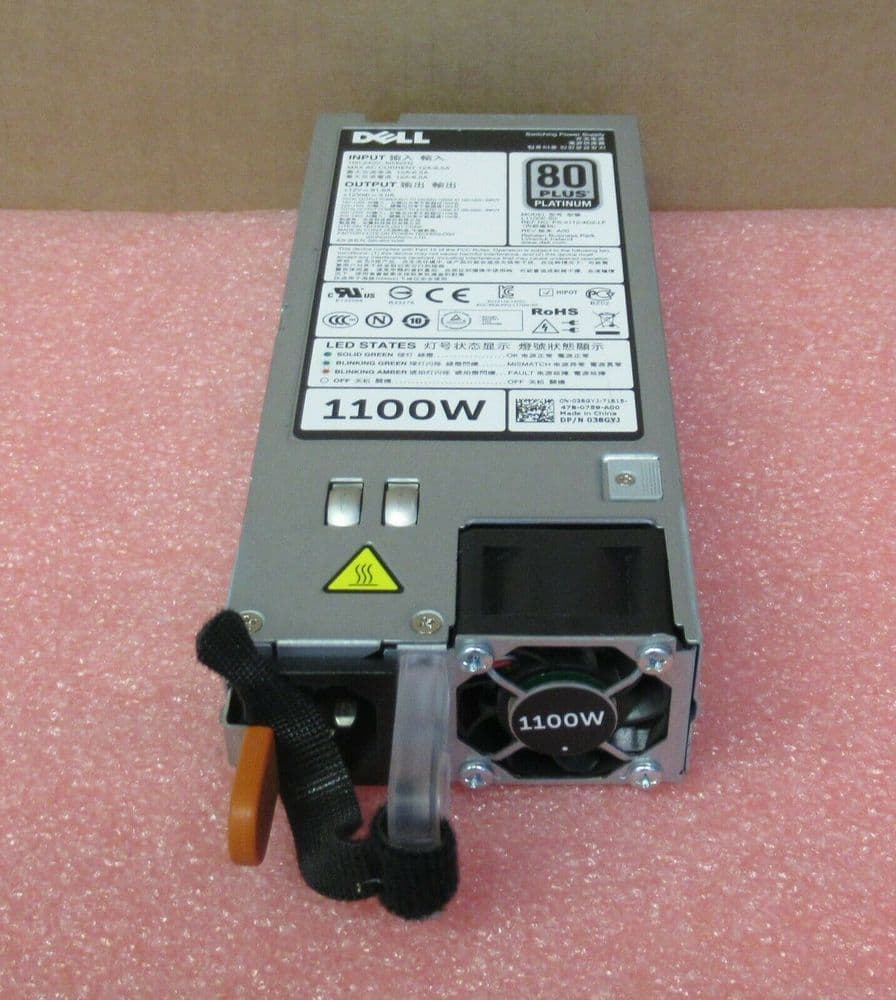 Dell 1100W 80Plus Platinum Redundant Power Supply PSU R520 R720 R920 ...