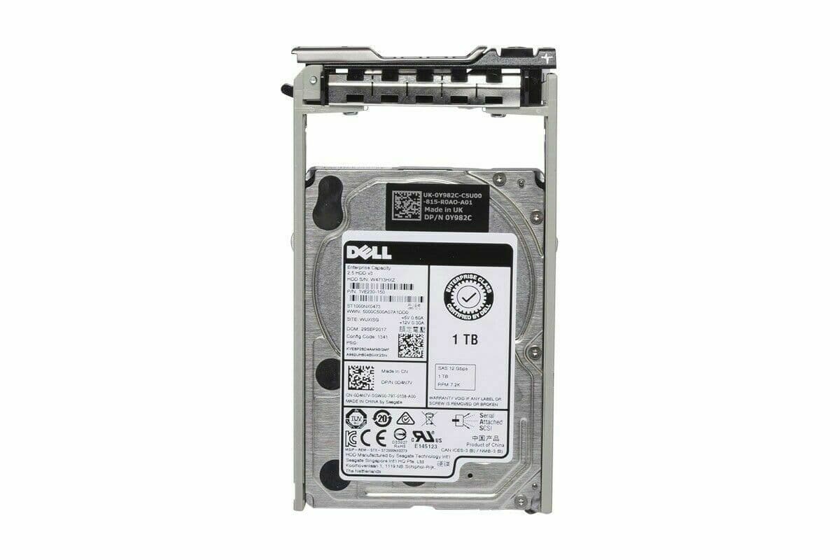 Dell 1TB 2 5 SAS 12GB/s 7 2K 128MB HDD Hard Drive in Caddy D4N7V ...