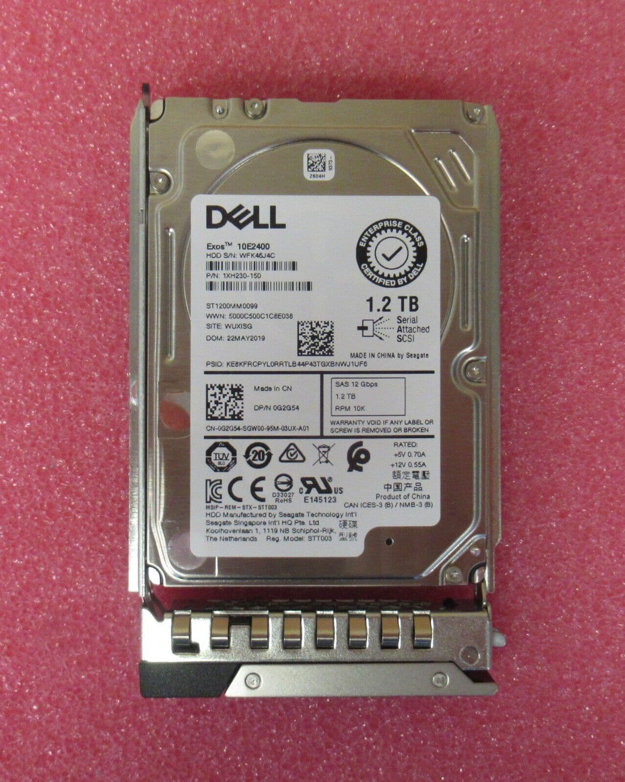Dell 2 5" 1 2TB 10K 12G 512N SAS Hard Drive HDD In 14/15th Gen Caddy G2G54