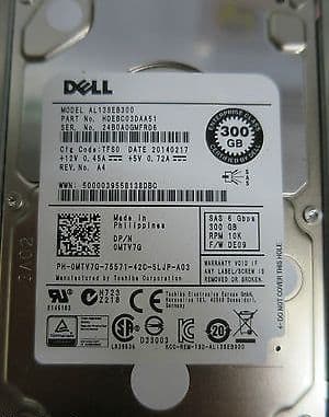 Dell 300Gb SAS 10k 2 5" hard disk drive HDD for PowerEdge Server R610 ...