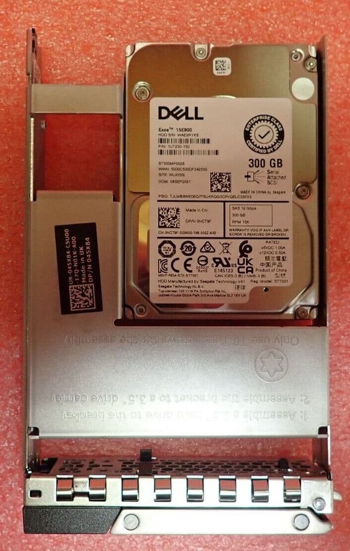 Dell 300GB SAS 15k 12G 2 5" Hard Drive in 3 5" Hybrid Carrier NCT9F 400 ...