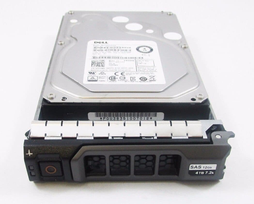 Dell 4TB 3 5" SAS 7 2K 12Gb/s HDD Hard Drive in 13th Series Caddy 0F9W8