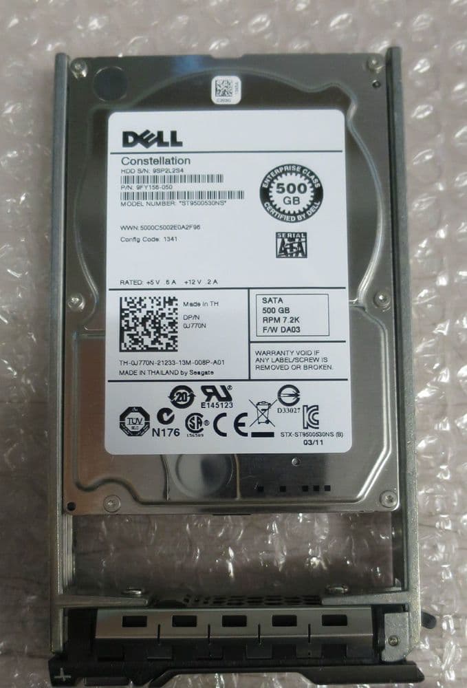 Dell 500Gb SATA 2 5" 7 2k ENTERPRISE HDD PowerEdge R610 R710 R620 R720 ...