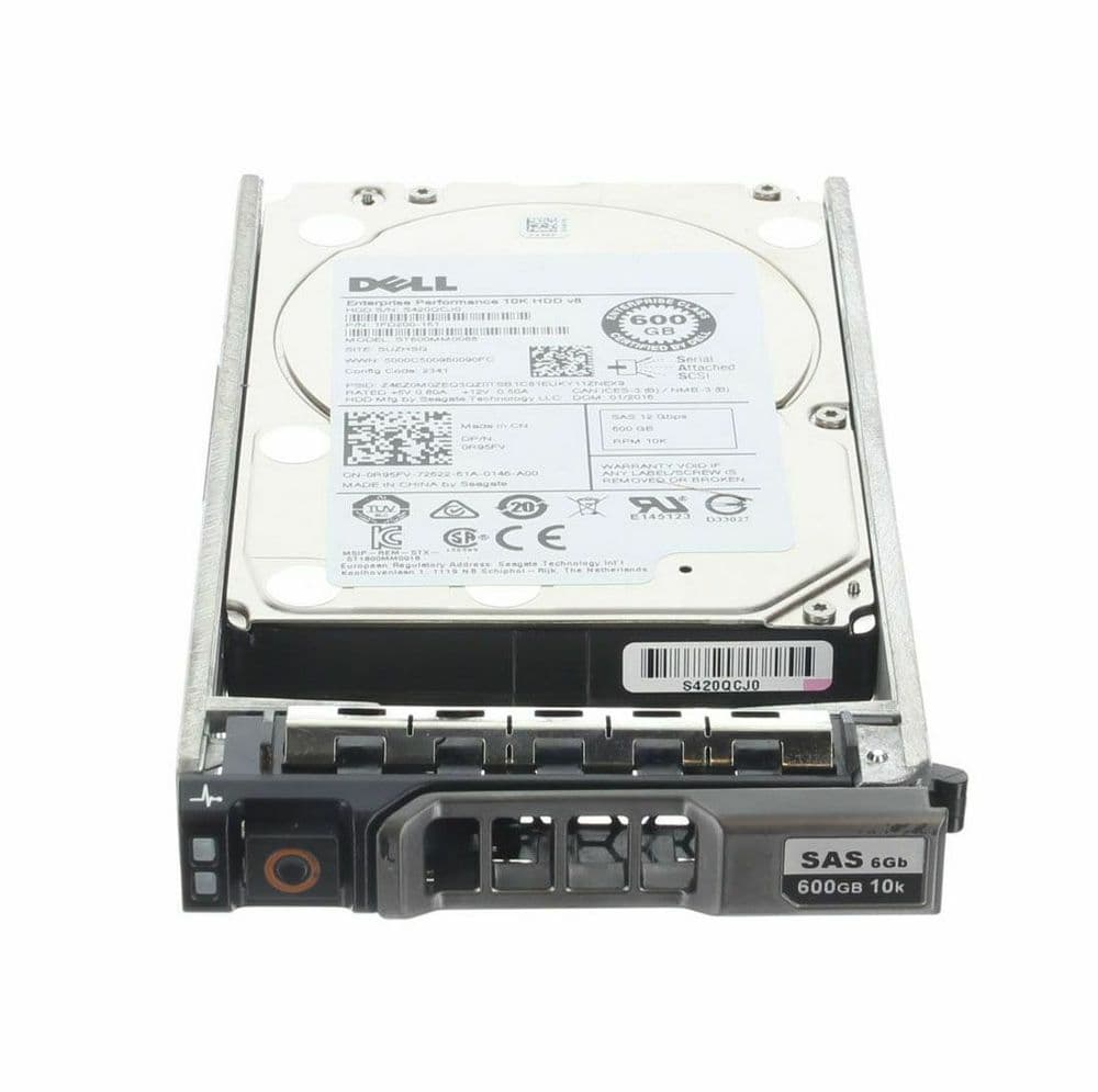 Dell 600GB 2 5" SAS 12GB 10K 128MB Server Hard Drive HDD In Caddy R95FV