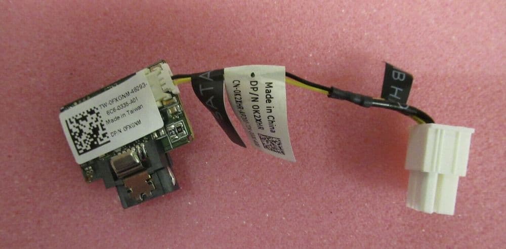 Dell 64GB SSD Solid State SATA DOM Disk On Module K9R5M Power Cable K2XHR