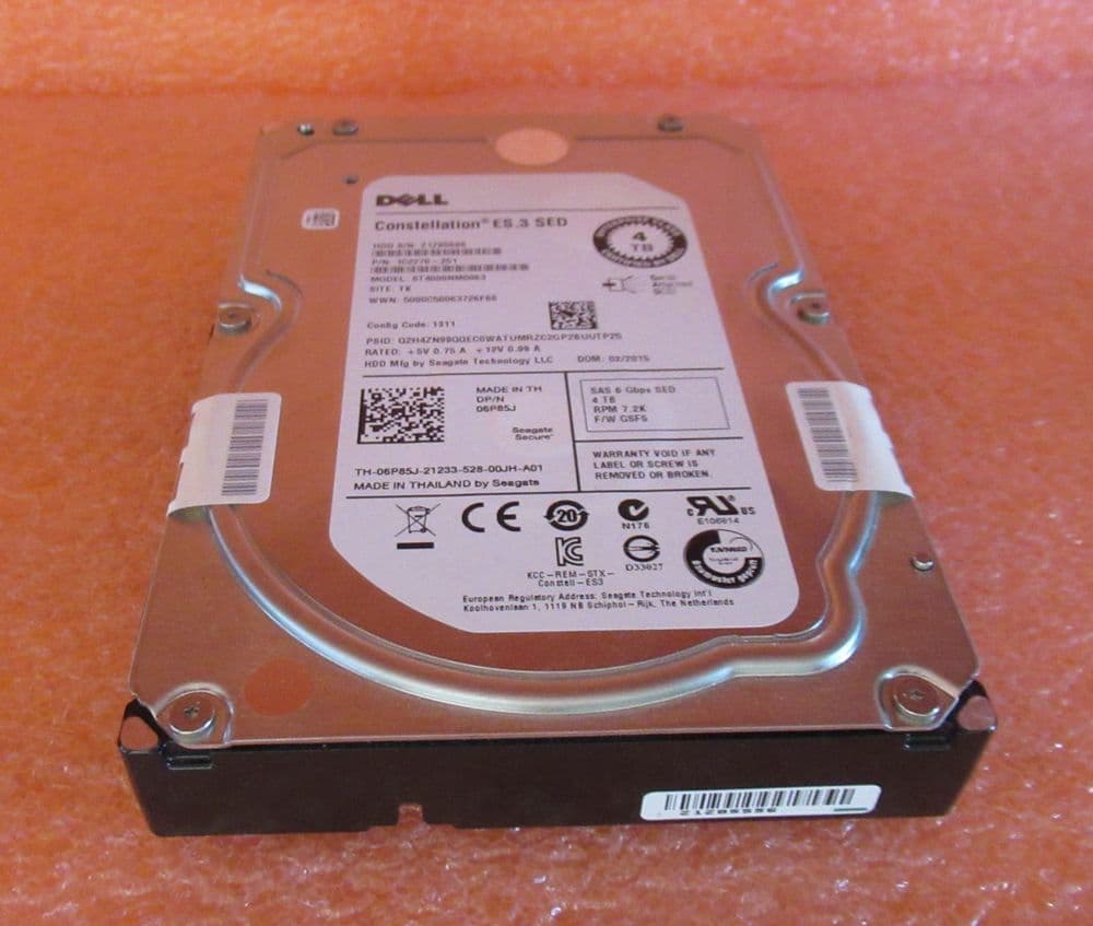 Dell 6P85J ST4000NM0063 Constellation ES 3 4TB 7200RPM SAS 6Gbps 3 5 ...