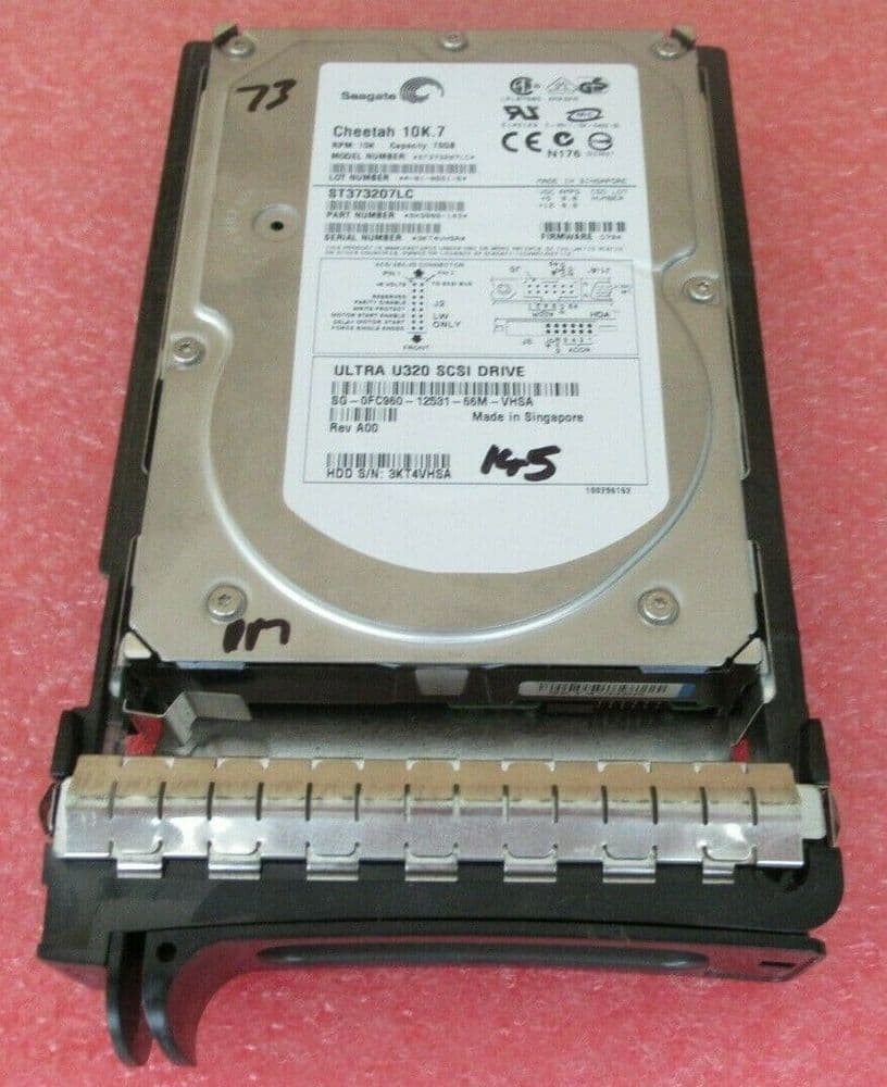 Dell 73GB 3 5" Ultra320 SCSI 10K Server Hard Drive HDD in Caddy 0FC690