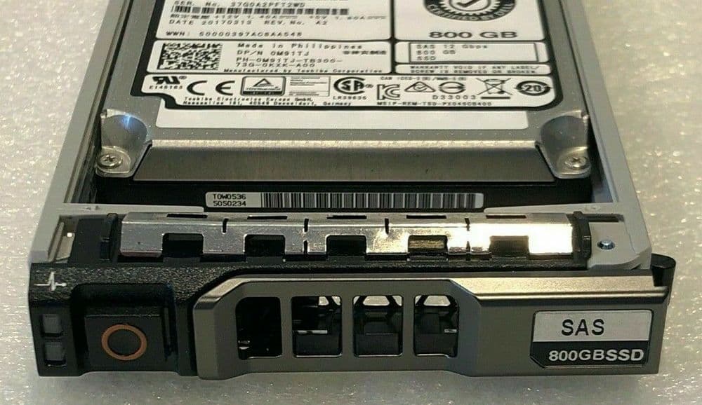Dell 800GB 12G SAS 2 5" Solid State Drive SSD M91TJ In 13th Gen ...