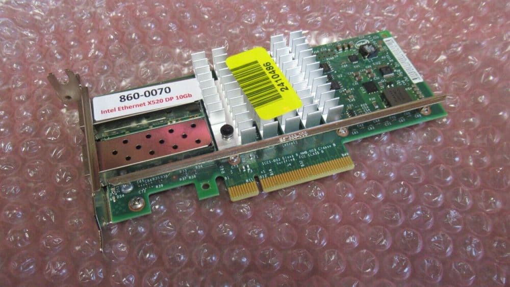 Dell 942V6 0942V6 X520 Dual-Ports SFP 10Gbps PCIe x8 Server Network Adapter