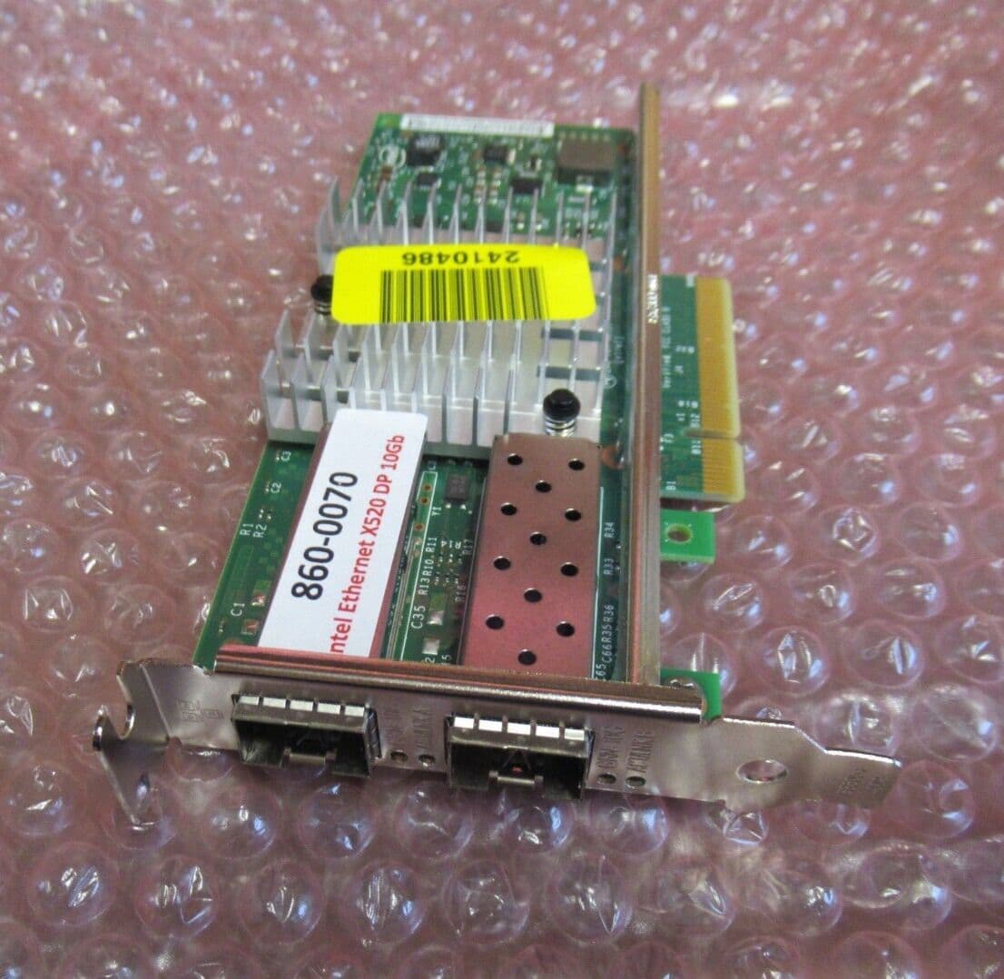 Dell 942V6 0942V6 X520 Dual-Ports SFP 10Gbps PCIe x8 Server Network Adapter