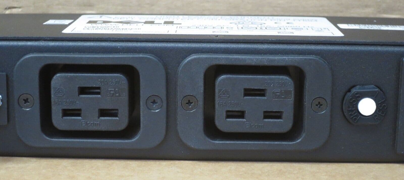 Dell APC AP6122 7x IEC C13 2x C20 Power Distribution Unit PDU Strip ...