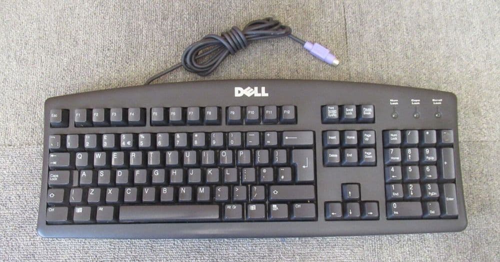 Dell AQ6-7D20 5N292 PS/2 Wired Black 104-key UK QWERTY Standard Keyboard
