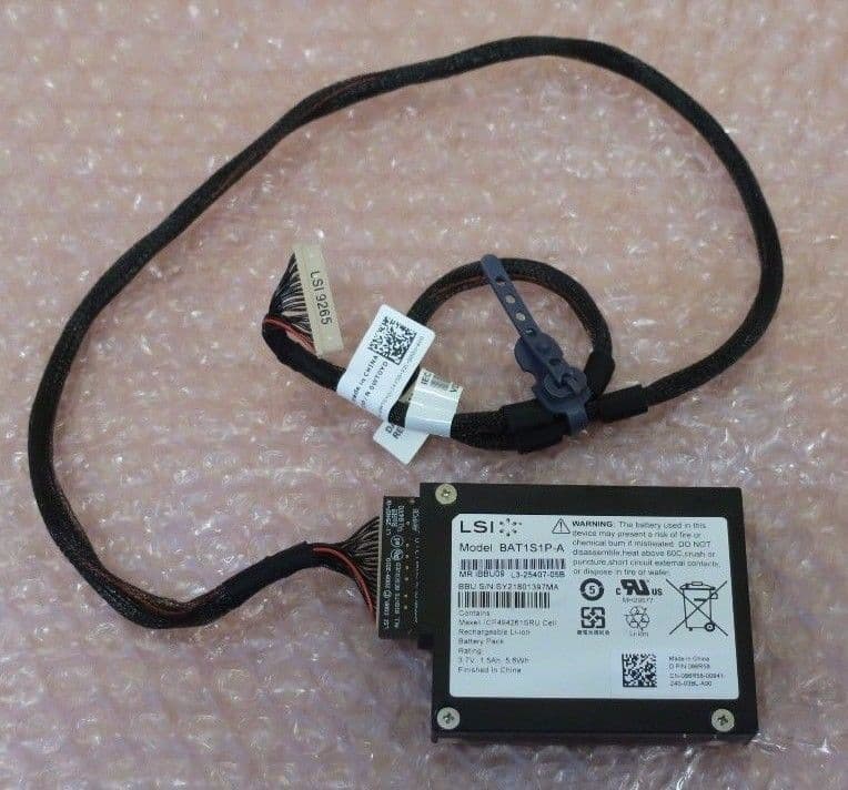 Dell Battery Ibbu09 Intelligent Battery Backup & Battery Cable 86R58 WT0YD