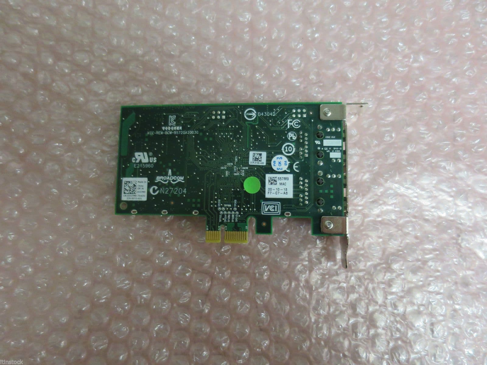 DELL BROADCOM 5720 DUAL PORT GIGABIT PCI-E 2 0 X1 5GT/S 10/100/1000 NIC ...