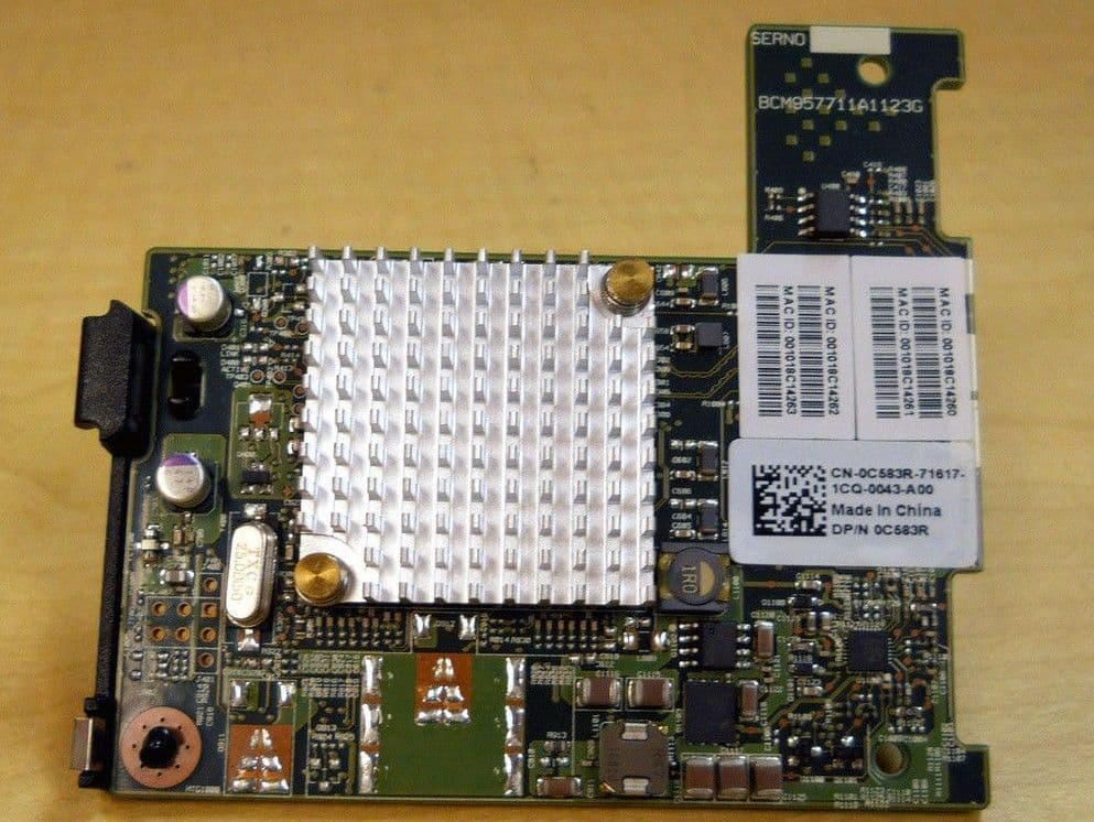Dell Broadcom BCM57711 Dual-Port 10GbE NIC M610 Blade Mezzanine Mezz ...