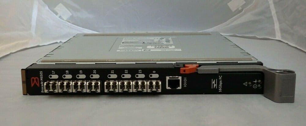 Dell Brocade Enterprise M6505 24 port 16Gb FC Switch M1000e 1K4W5 8 SFP s