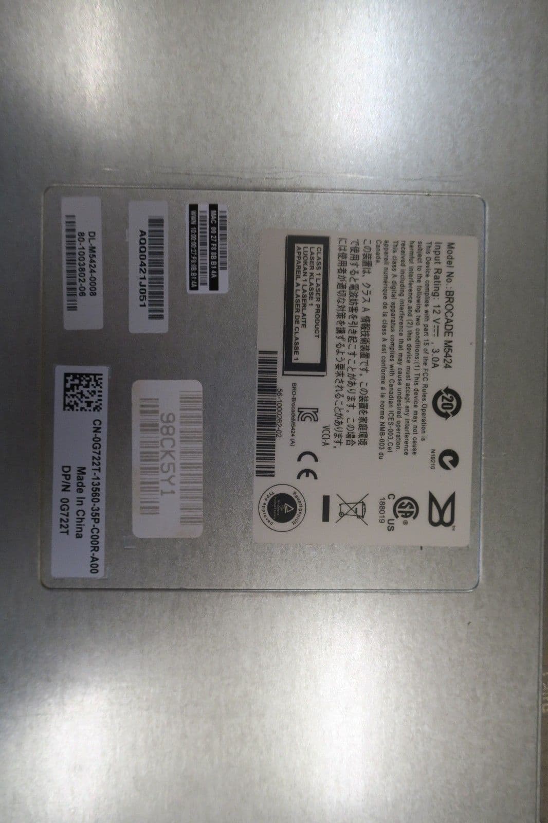 Dell Brocade M5424 8Gb 24-Port Fibre Channel FC Blade Switch G722T for ...