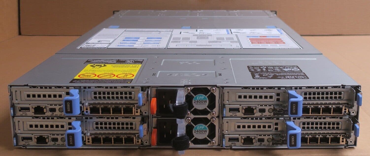 Dell C6400 24-Bay 2U Chassis 4x C6525 Node Servers 8x 8C EPYC 7203 ...
