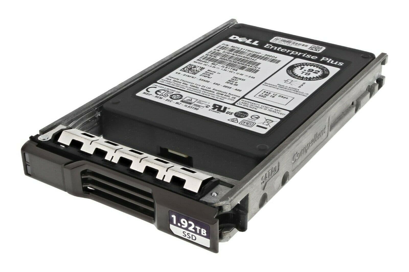 Dell Compellent 1 92TB 2 5" SAS 12G Enterprise Plus Solid State Drive ...