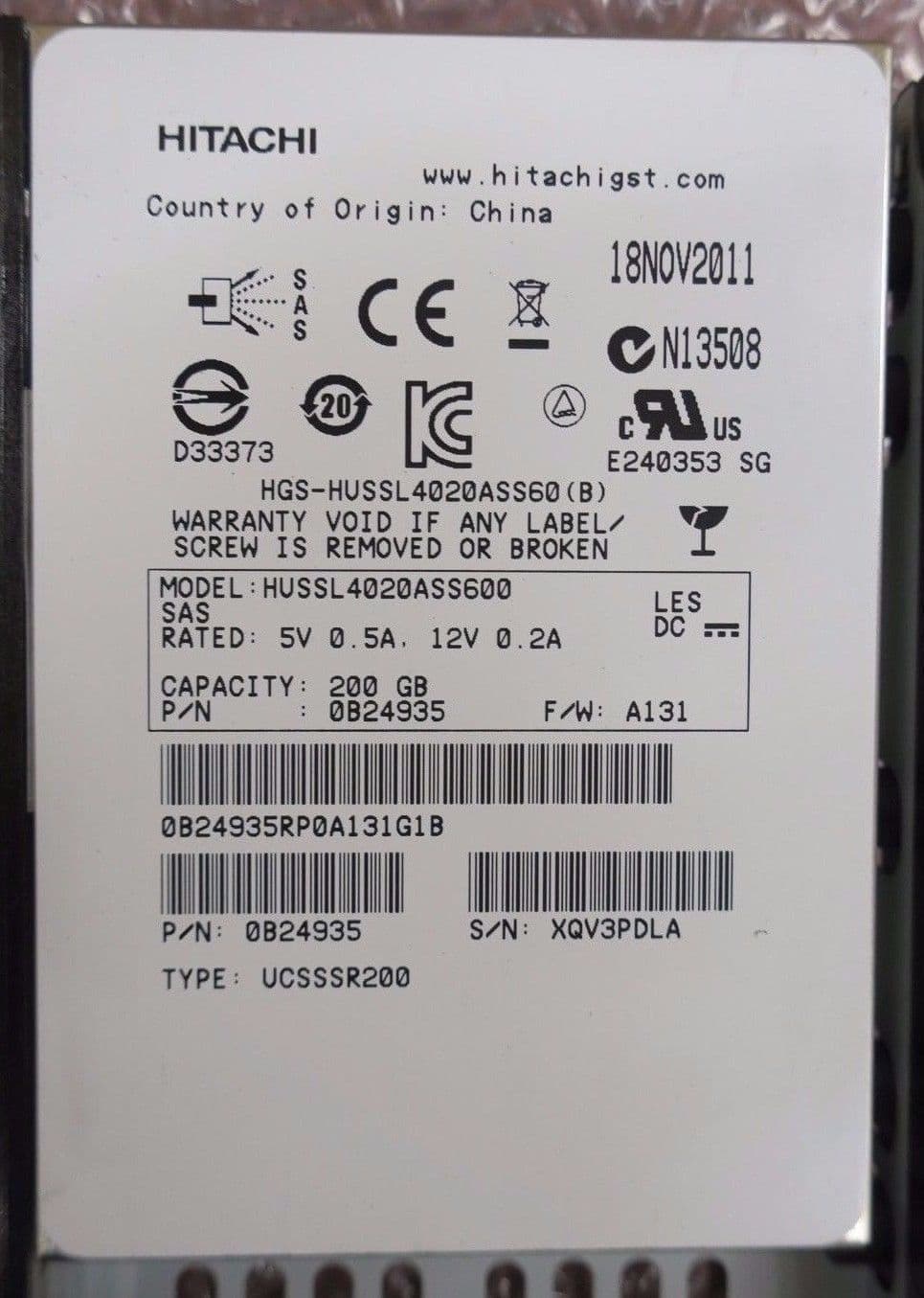 Dell Compellent 200GB Xyratex SSD 2 5" SAS 0968009-02 ES-200GSS-SAS6 ...