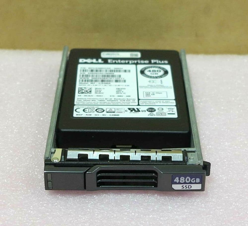 Dell Compellent 480GB 2 5" SAS 12G RI TLC SSD Enterprise Plus KJ8JV MZ ...