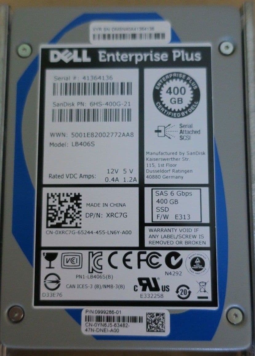 Dell Compellent Enterprise Plus 400GB 6G SAS 2 5" SSD Solid State Drive ...