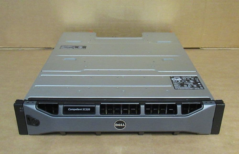 Dell Compellent SC220 24x 1 8TB 12G SAS HDD Expansion Shelf 2x SC2 Modules