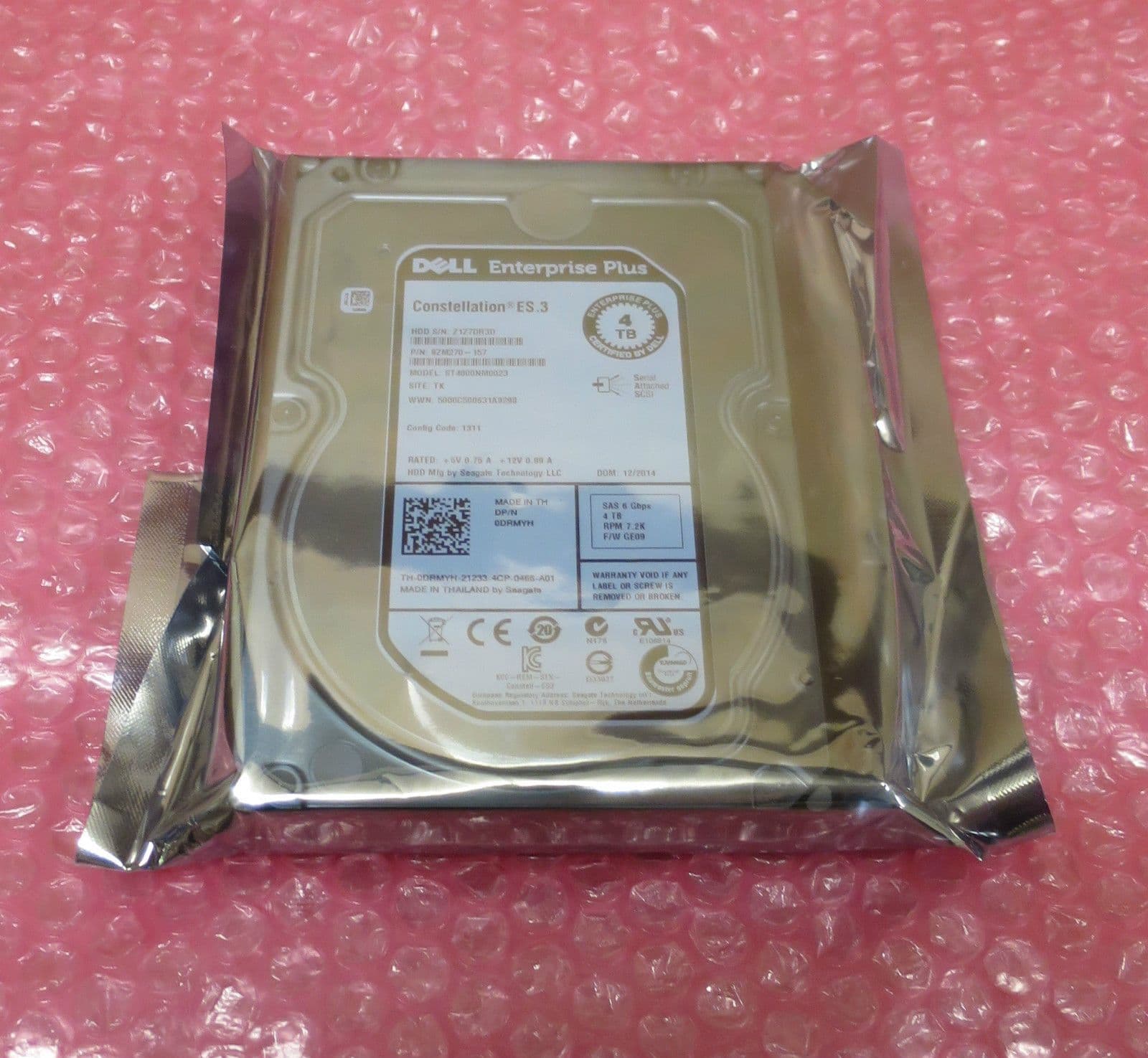 Dell Compellent SC280 4TB NL-SAS 6G 7 2k DRMYH ST4000NM0023 HDD Drive