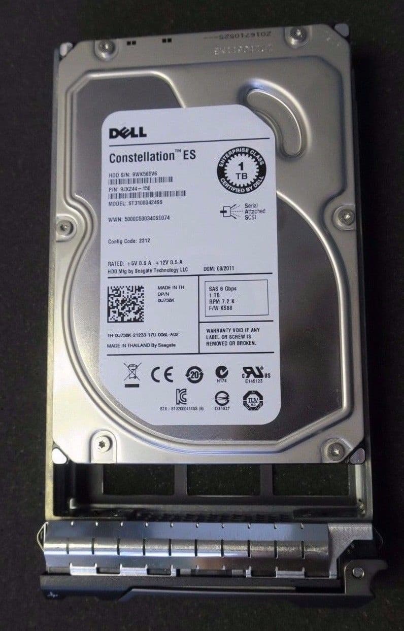 Dell Constellation ES 1TB 3 5" 6Gbps 7 2k SATA HDD Hard Drive In Caddy ...