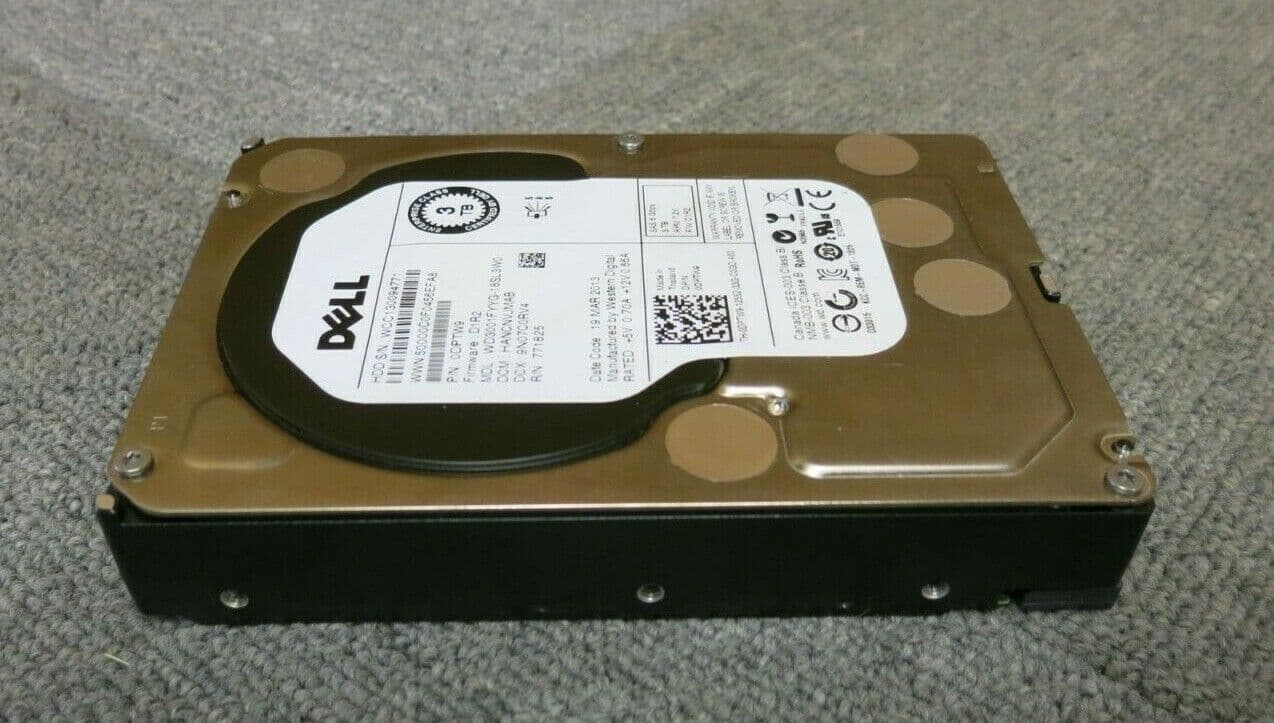 Dell DPTW9 WD3001FYYG-18SL3W0 3TB 72000RPM 32MB 6G 3 5" LFF SAS ...