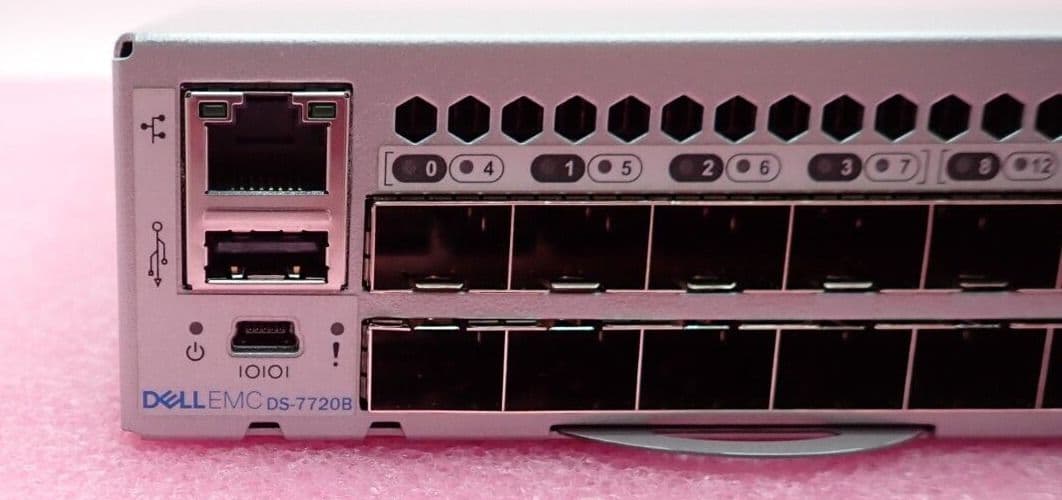 Dell EMC DS-7720B G720 48x 64GbE SFP 8x 2x64G SFP-DD 24Act B2F 1U FC ...