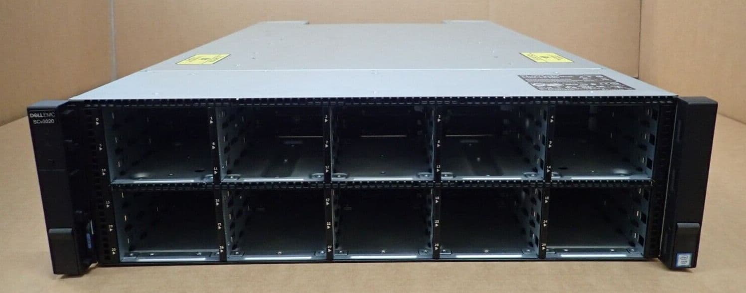 Dell EMC SCv3020 2 x Type F 16G-FC-4 16Gbps Quad 16GB 10G controllers ...